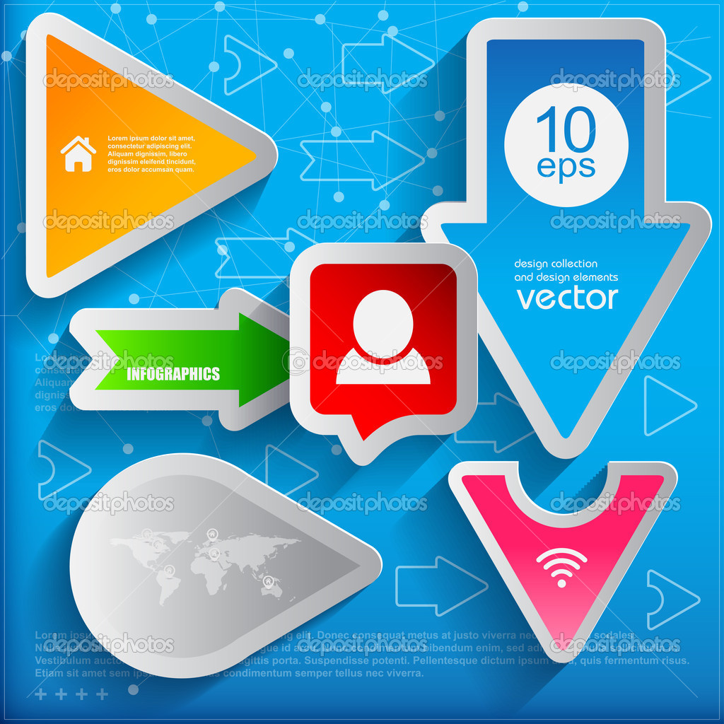 Arrows and Bubbles signs set Stock Vector Image by ©GalaStudio #43492741