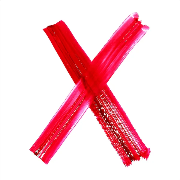 X - Red handwritten letter — Stock Vector © GalaStudio #50707979