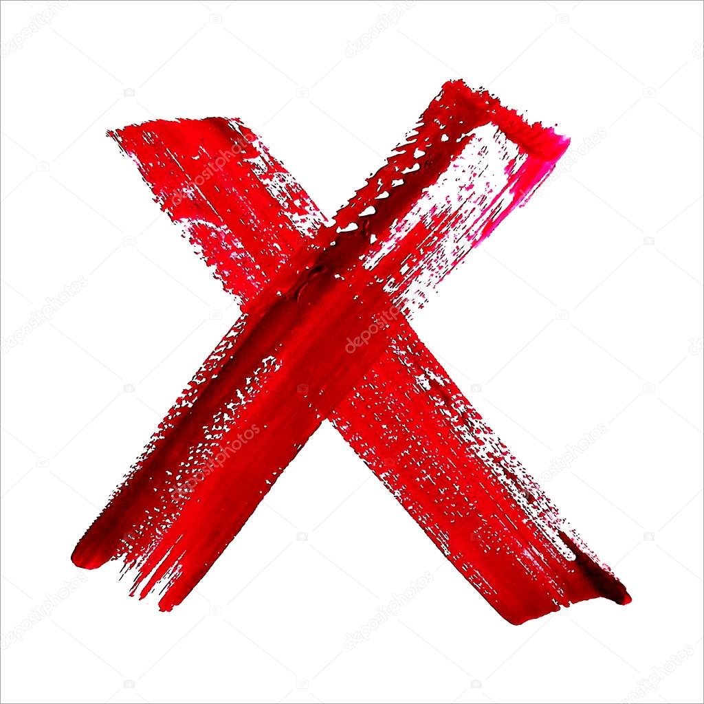 X - Red handwritten letter — Stock Vector © GalaStudio #50707979