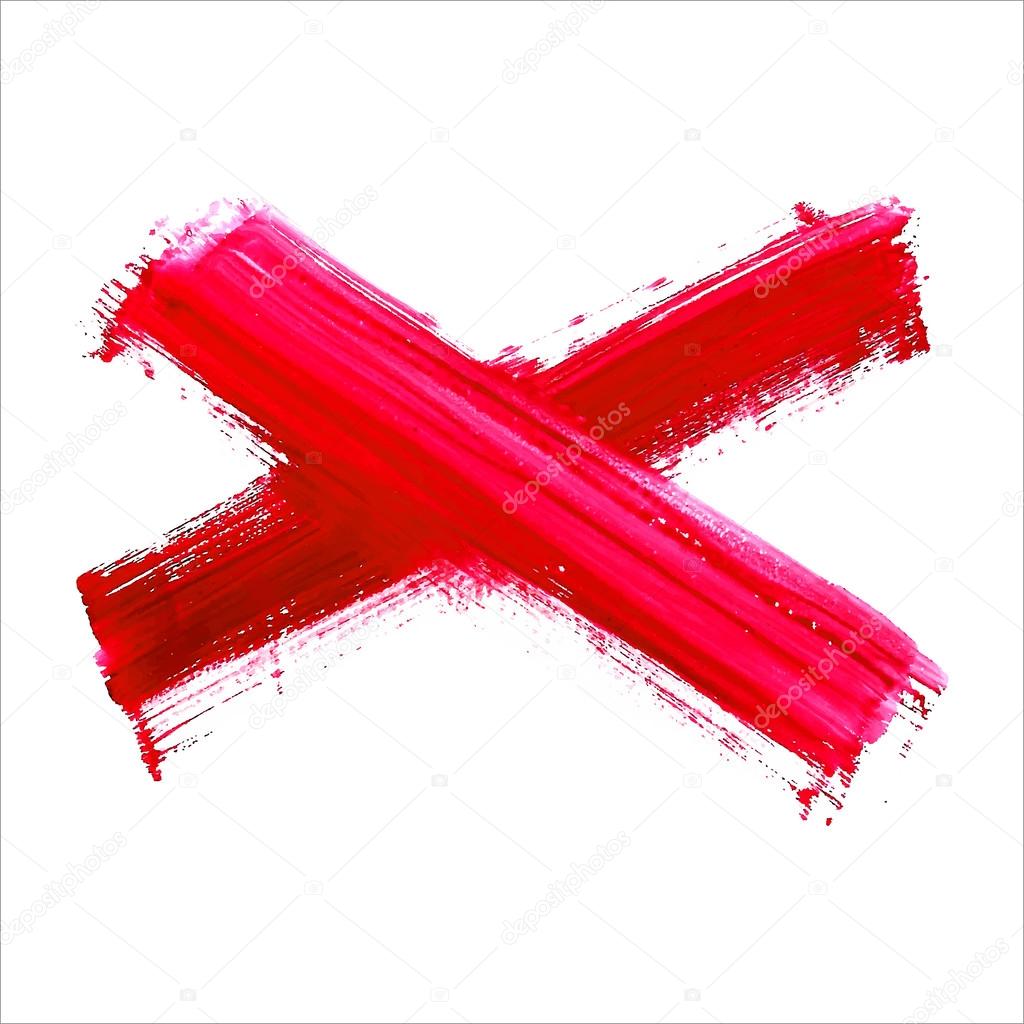 X - Red handwritten letter Stock Vector by ©GalaStudio 50708185