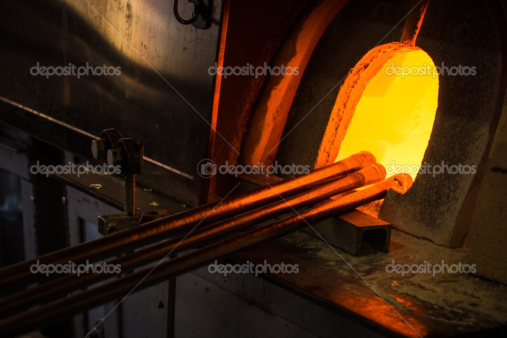 Glass manufacturing process — Stock Photo © jurra89 #42353955