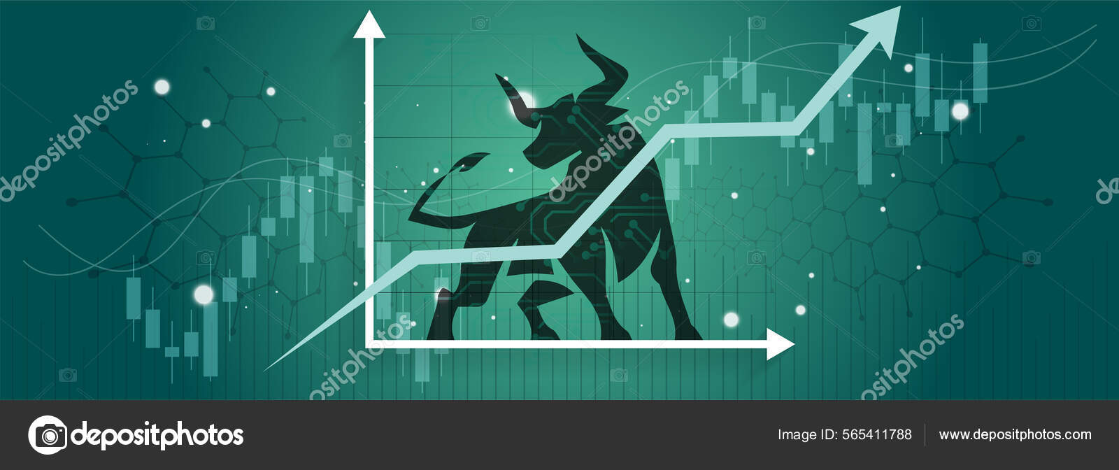 Bull Run Bullish Market Trend Crypto Currency Stocks Trade Exchange ...