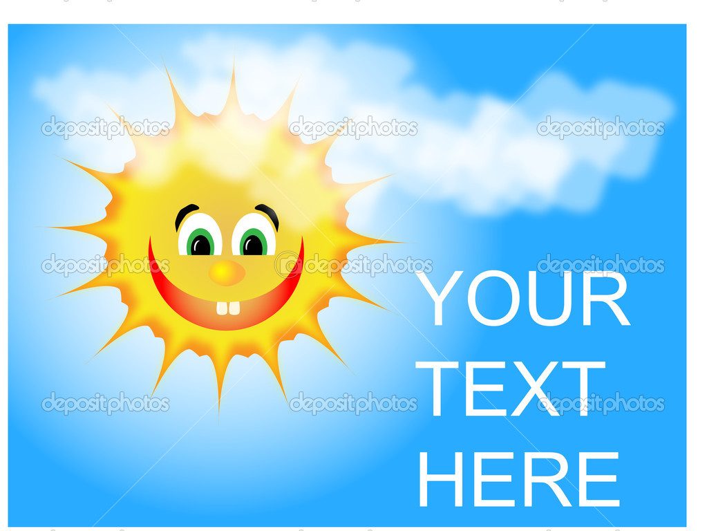 Positive Sun with clouds Stock Vector Image by ©mutant59 #40508505