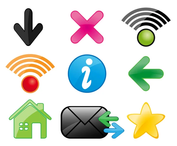 Funny web icons — Stock Vector © lagartija #5781354