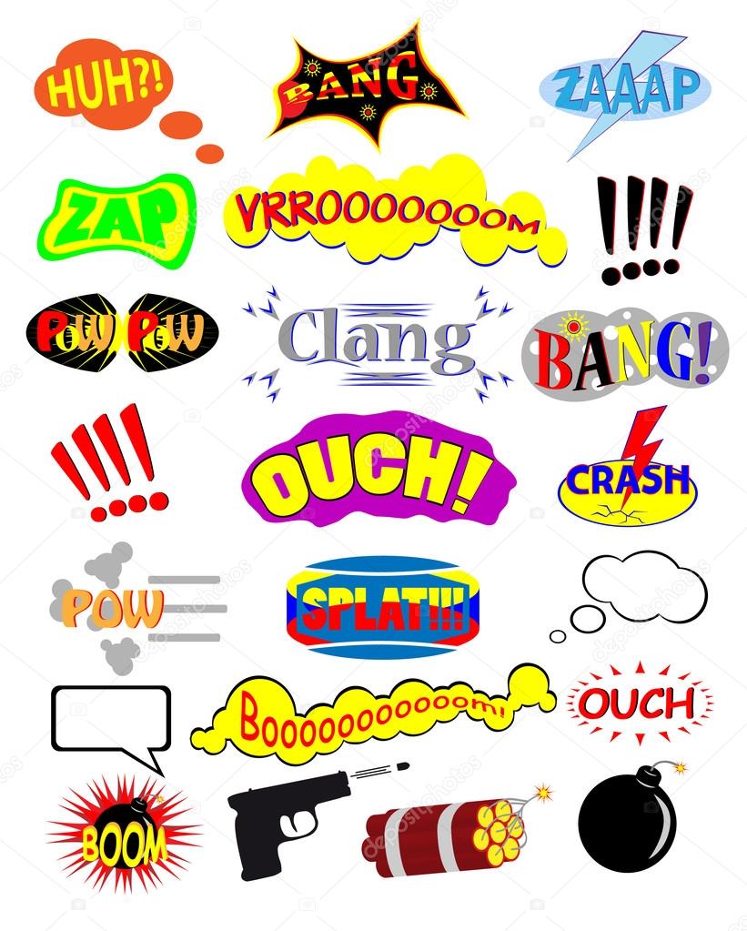 Comic symbols. Vector — Stock Vector © EugenP #35895067