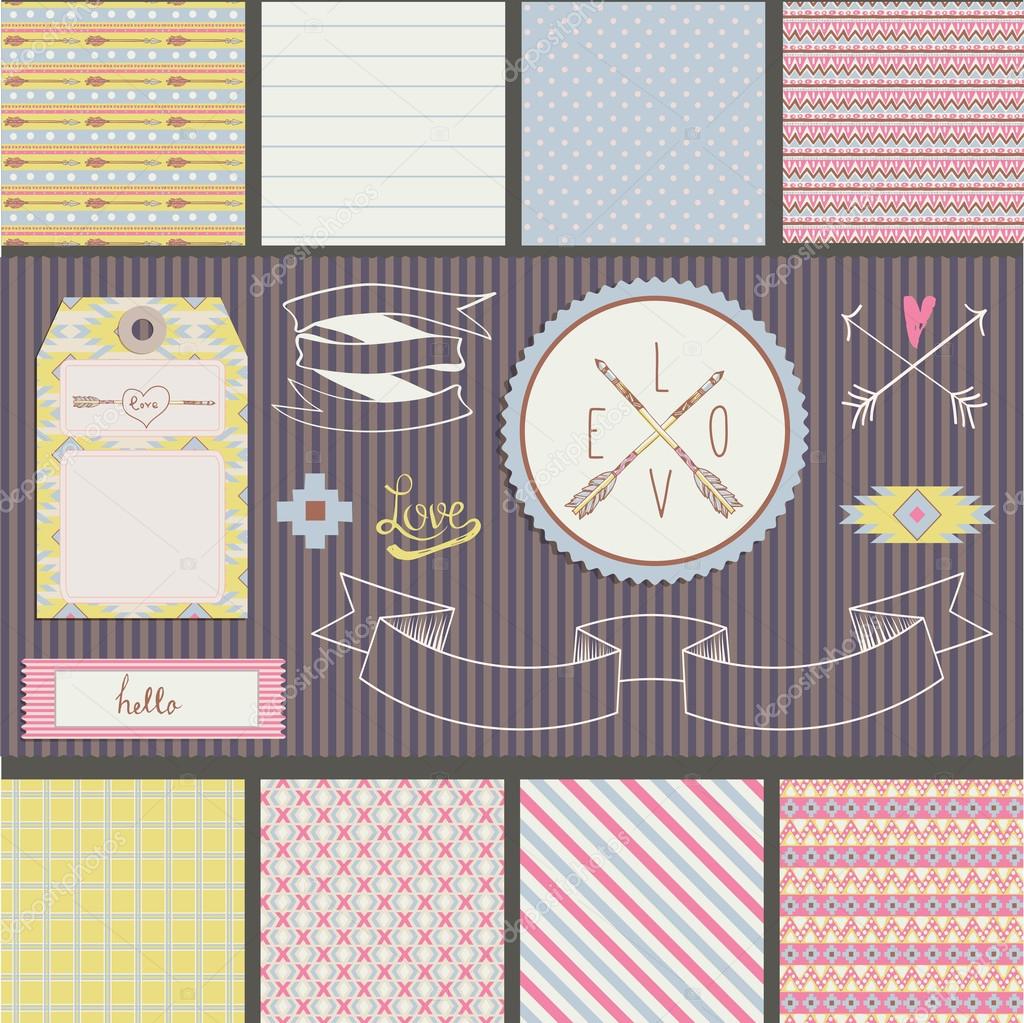 Scrapbook Design Elements with arrow Stock Vector Image by ©lechernina ...
