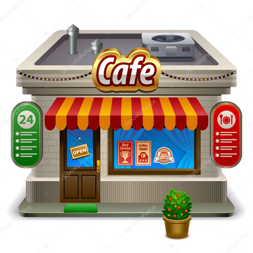 tienda de café o café — Archivo Imágenes Vectoriales © yesman #35400965