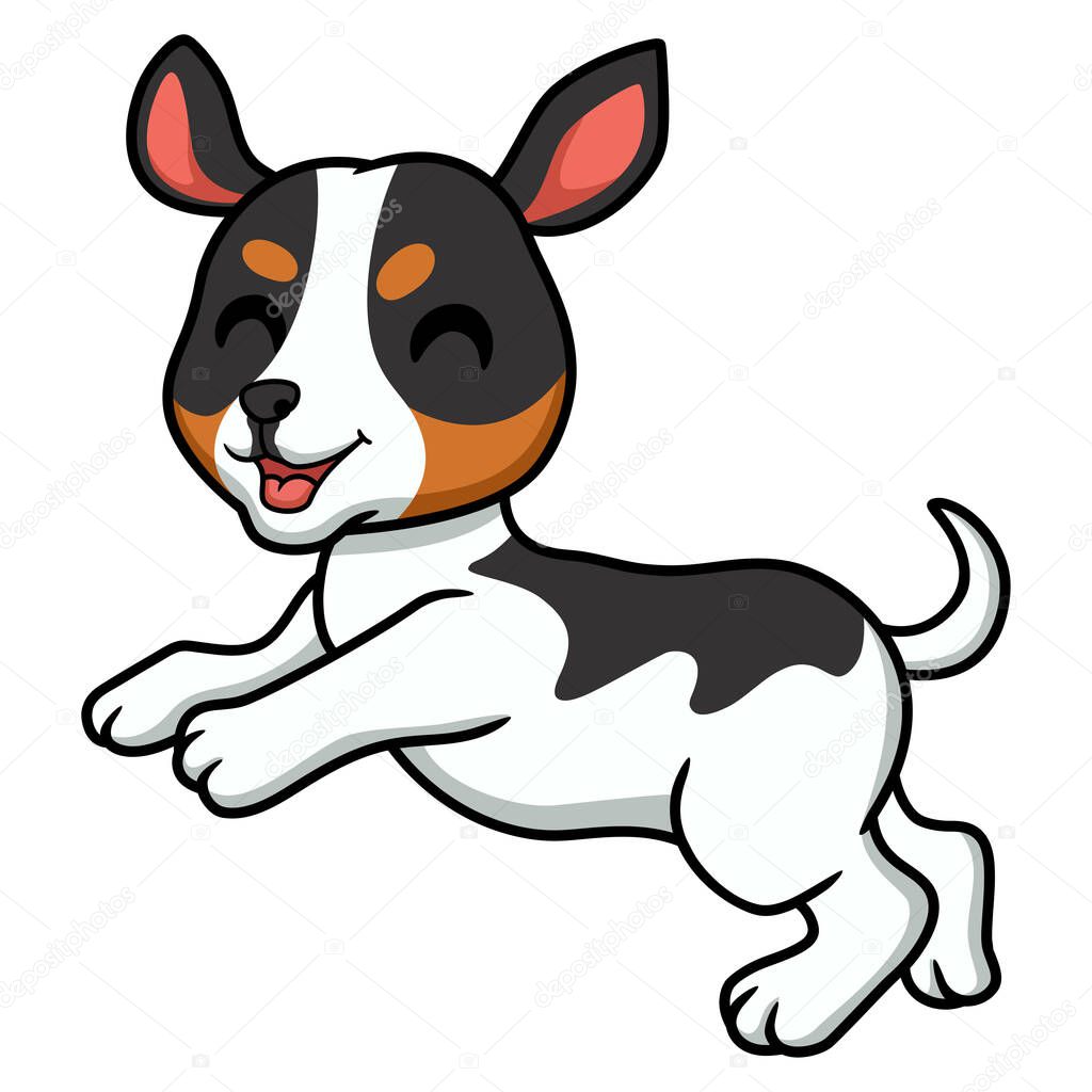 Ilustración vectorial de dibujos animados lindo perro rata terrier 2022