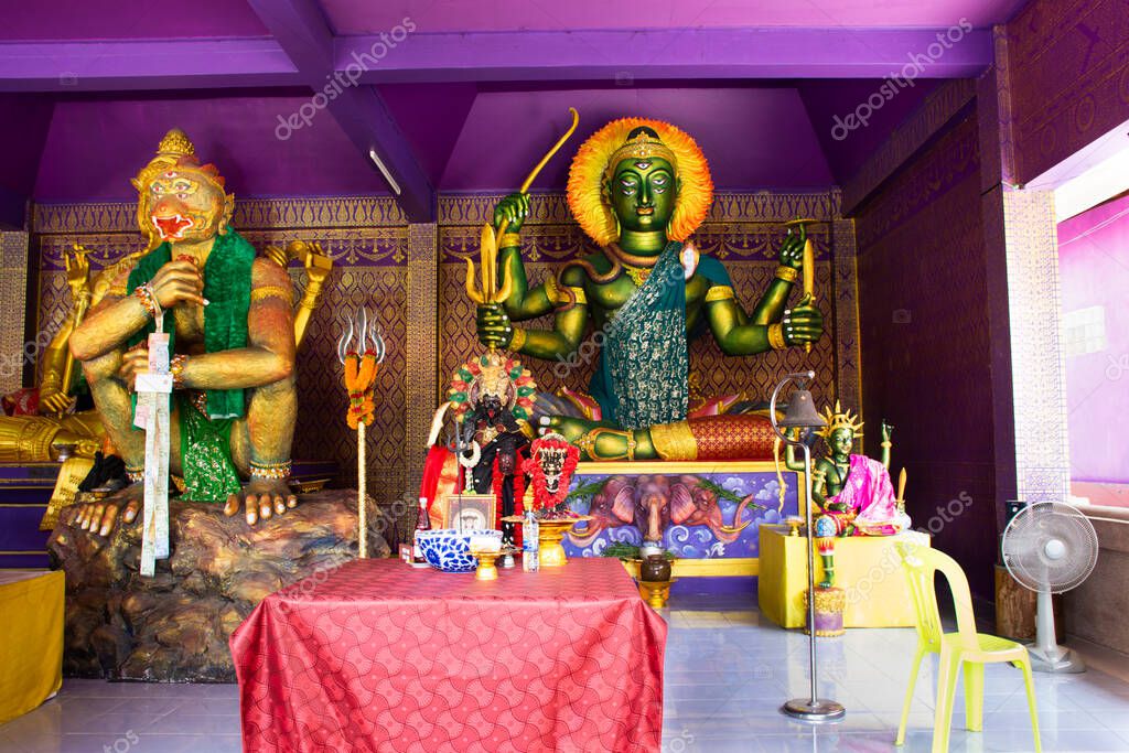 Deity god and goddess hindu statue in hinduism shrine for thai ...