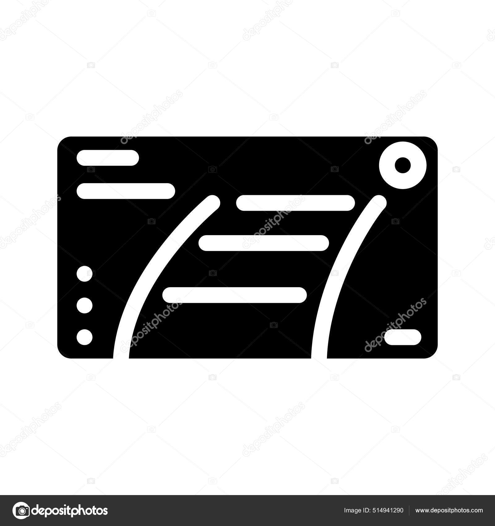 Car rear view camera viewfinder glyph icon vector illustration Stock ...