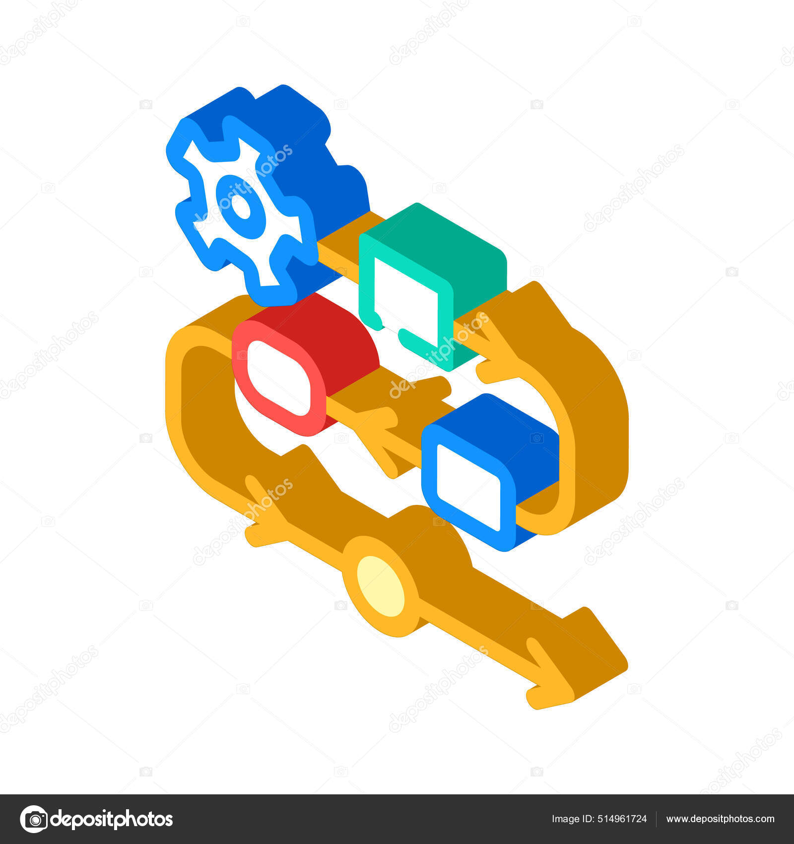 Production Stages Enterprise Isometric Icon Vector Production Stages ... Production Stages Enterprise Isometric Icon Vector Production Stages ...