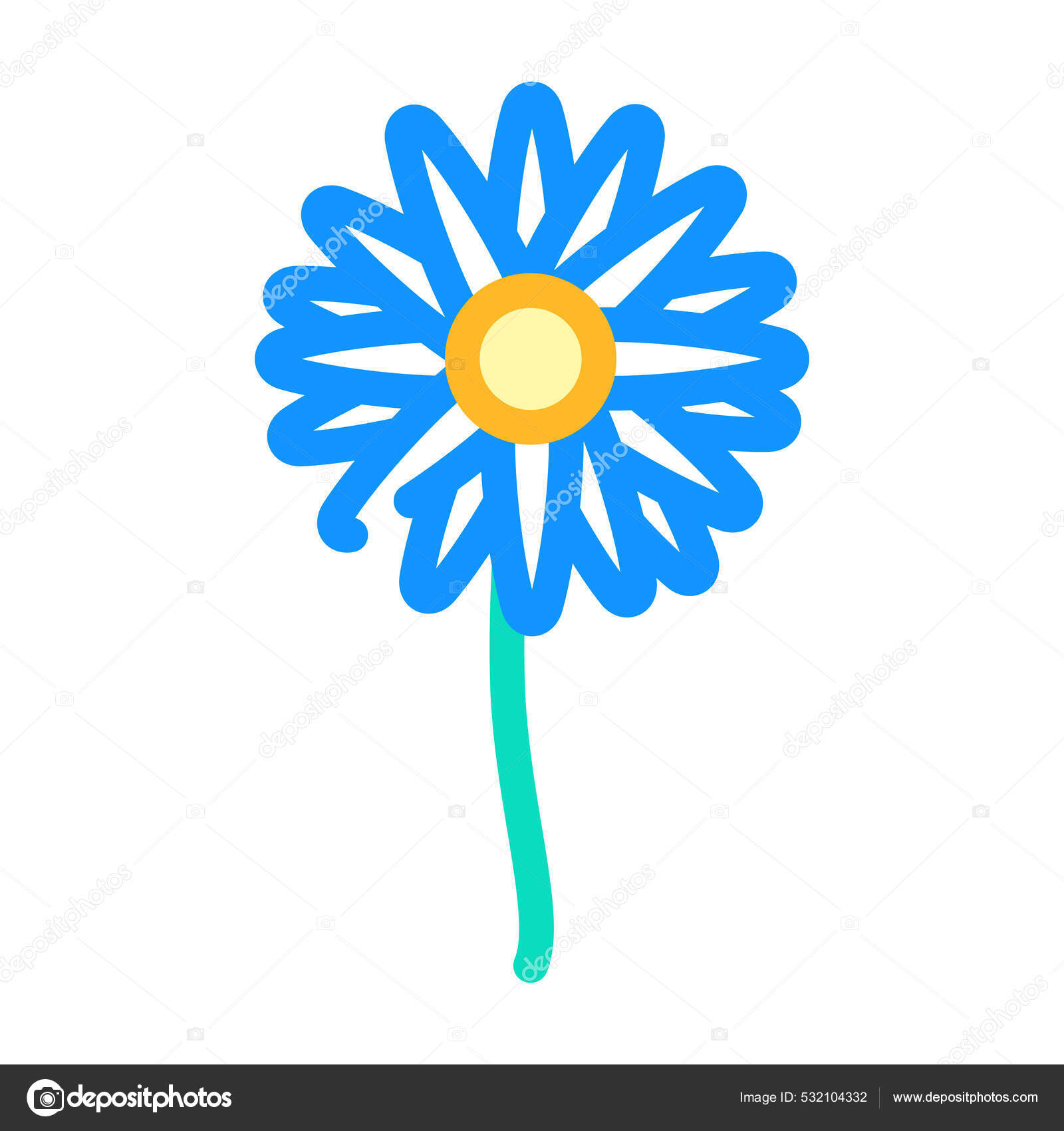 Daisy flower color icon vector illustration Stock Vector Image by ...