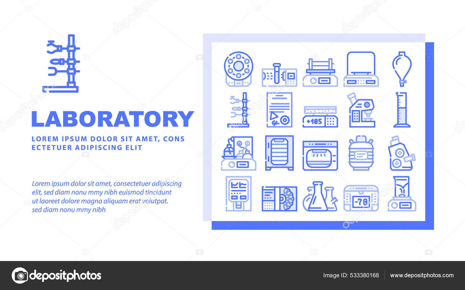 Laboratory Equipment Analysis Landing Web Page Header Banner Template ...
