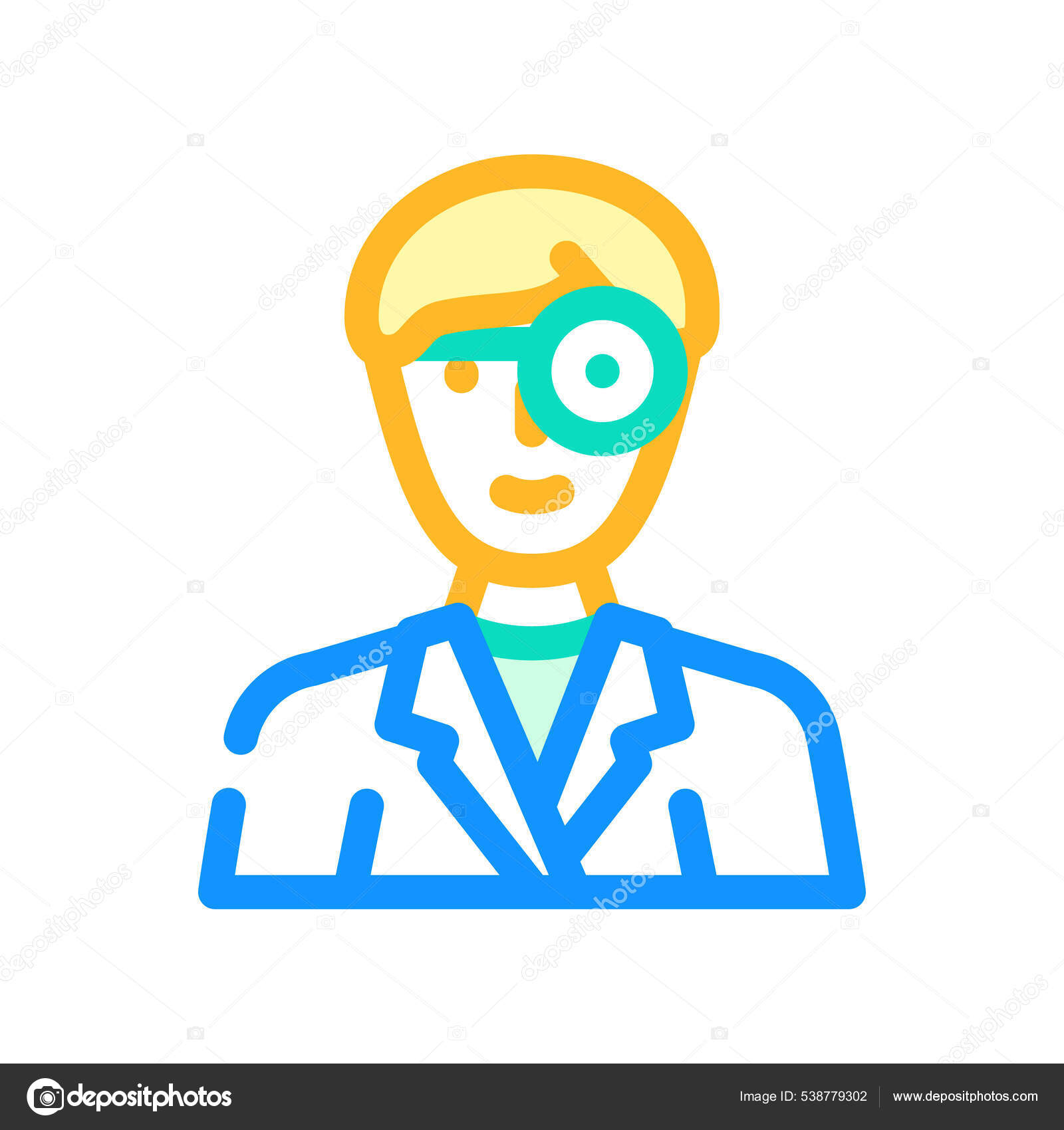 Ent doctor color icon vector illustration Stock Vector Image by ...