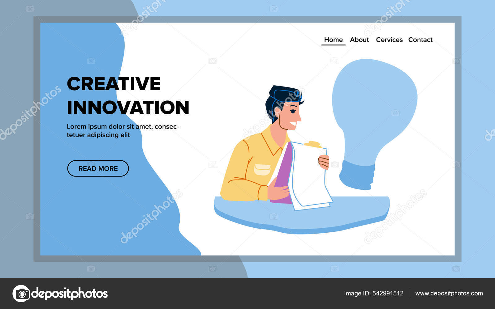 Creative Innovation Developing Manager Boy Vector Stock Vector by ...
