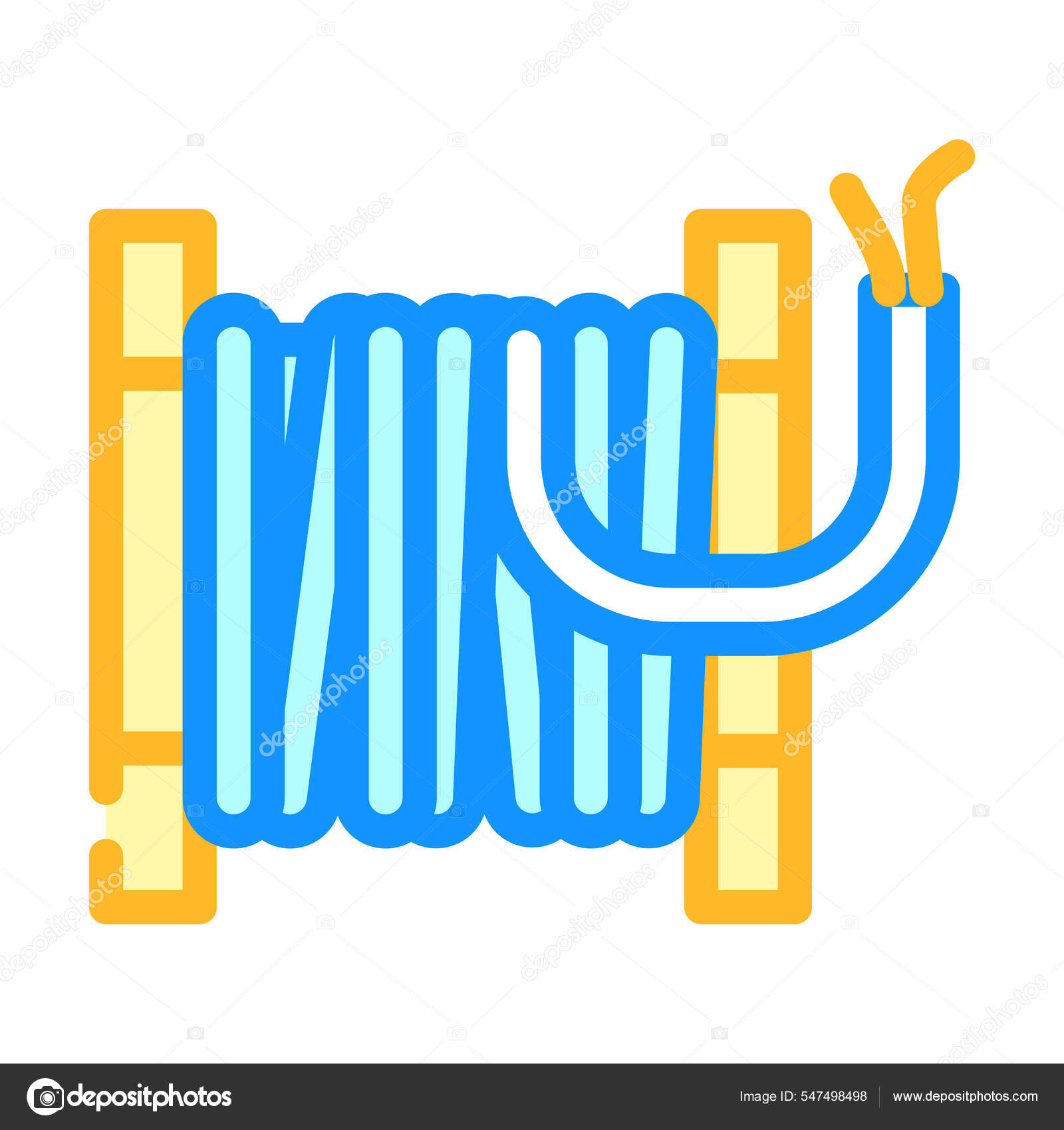 Bobbin cable color icon vector illustration Stock Vector Image by ...