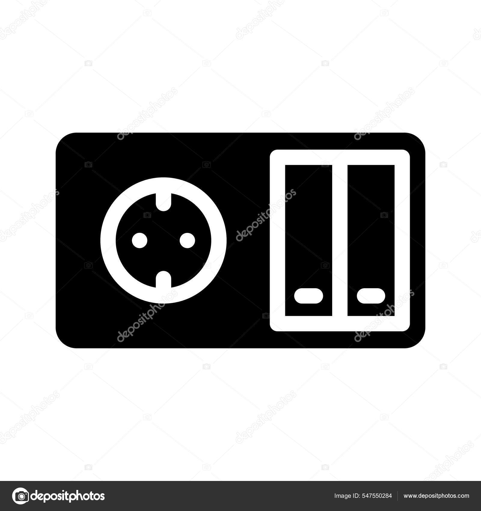 Switch socket glyph icon vector illustration Stock Vector Image by ...