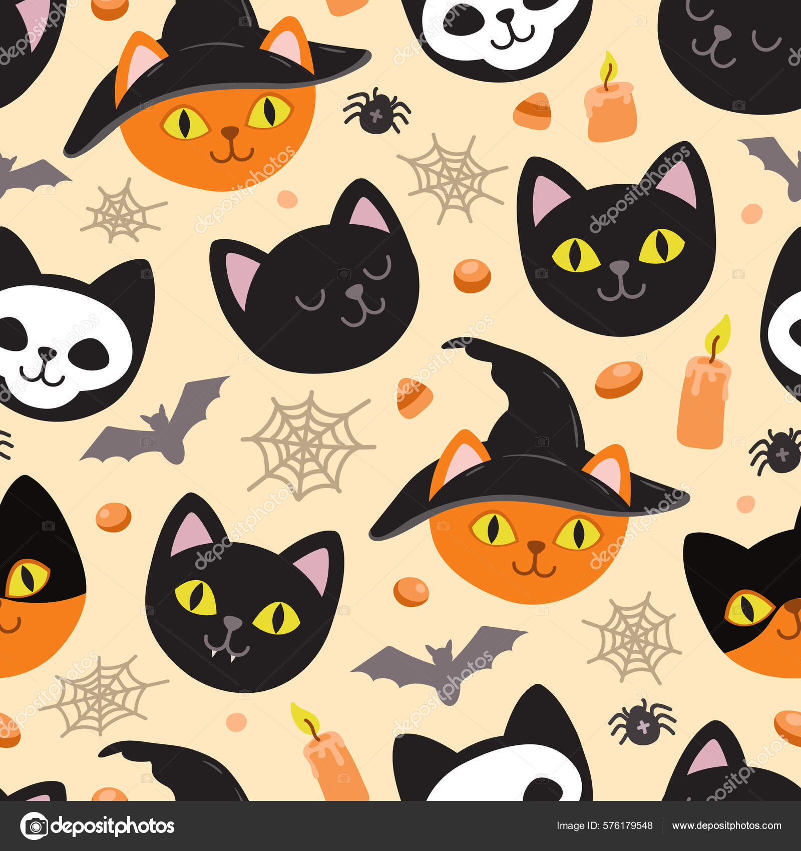 Lindos Gatos De Halloween