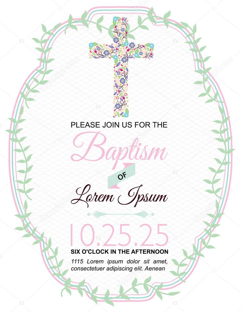Baptism Card Design on White Background Stock Vector by ©Pixejoo 36227151