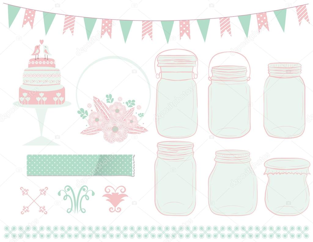 Mason jar flower clip art | Wedding Clipart with Mason Jars in Vector ... Mason jar flower clip art | Wedding Clipart with Mason Jars in Vector ...