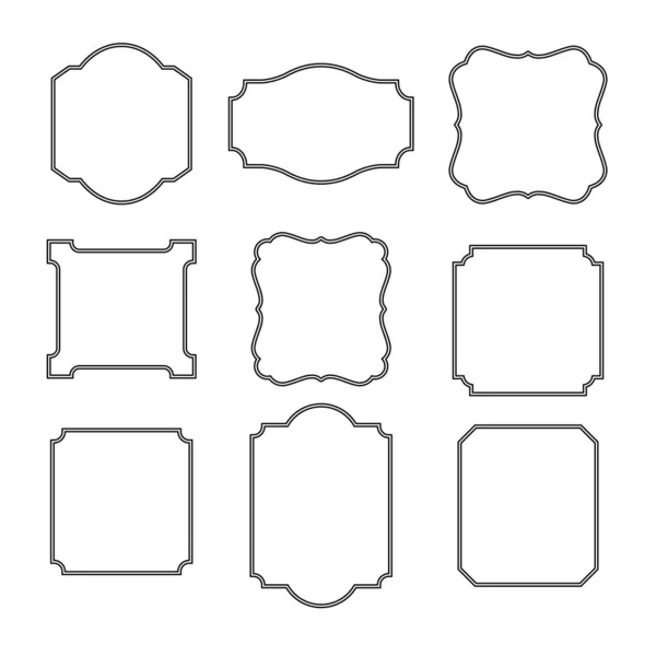 Simple Border Frame Vector Set Stock Vector by ©enra 359379340