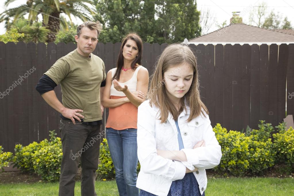 Mamá y papá enojados con su hija: fotografía de stock © ZOOMYimages ...