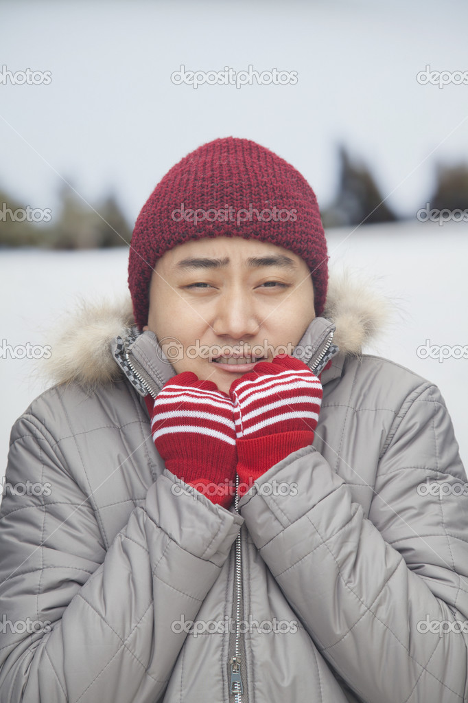 Man shivering in cold temperature Stock Photo by ©XiXinXing 36401389