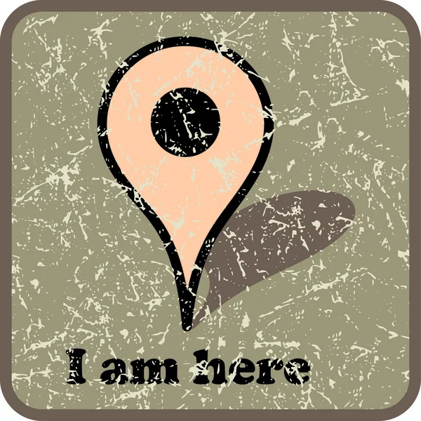 I am here vector design — Stock Vector © halimqd #36829135