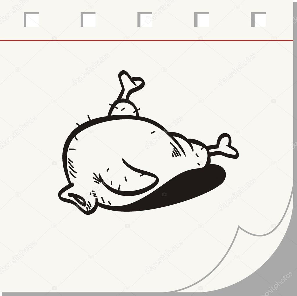 Chicken meat — Stock Vector © halimqd #43265201