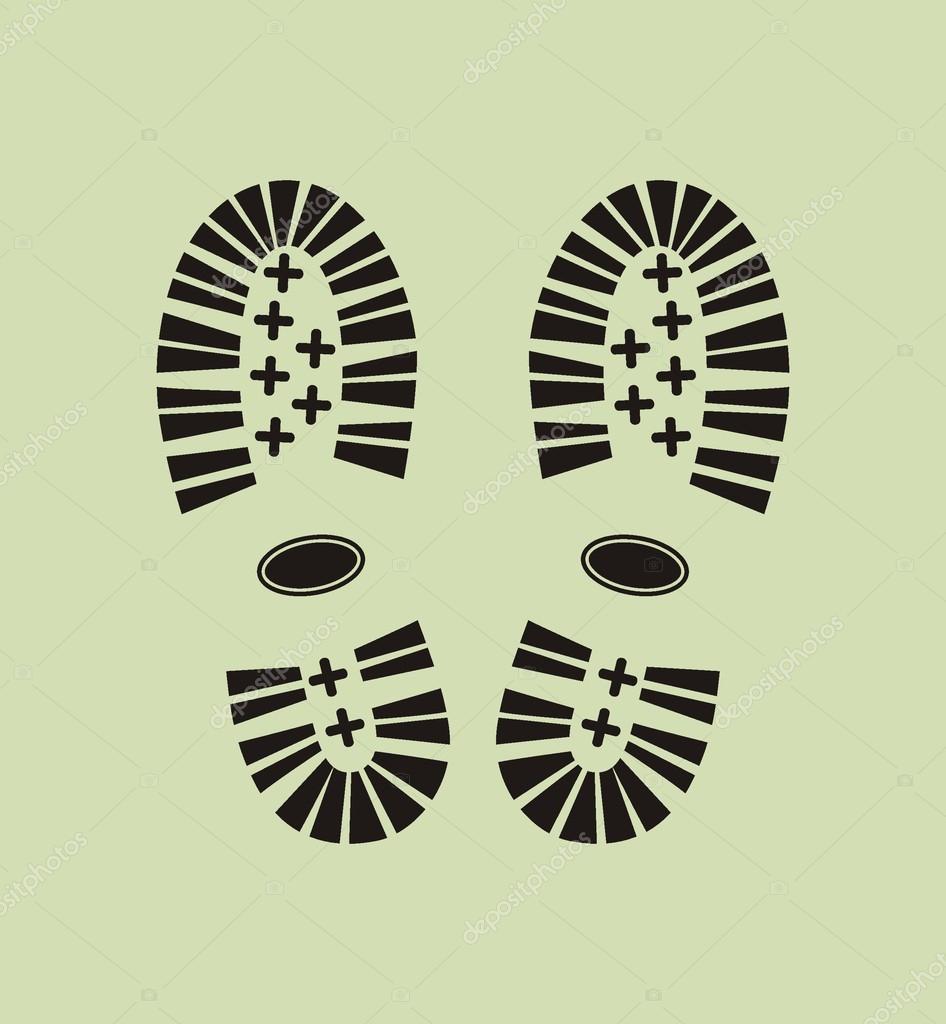Army Boot Print Clipart