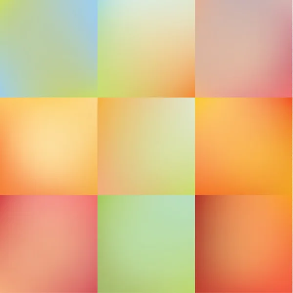 Vector colorfully blurred backgrounds. Pack of fresh blurry back Stock ...