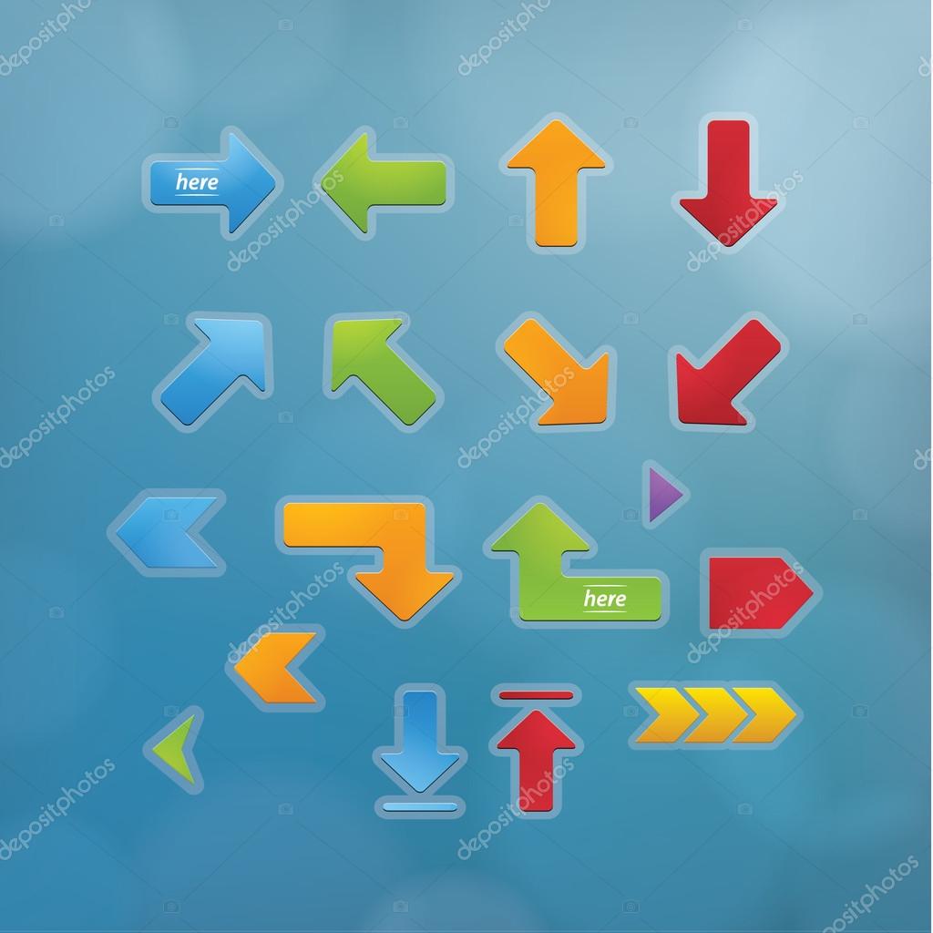 Basic vector arrows. Beveled vector buttons in modern design. Si Stock ... Basic vector arrows. Beveled vector buttons in modern design. Si Stock ...