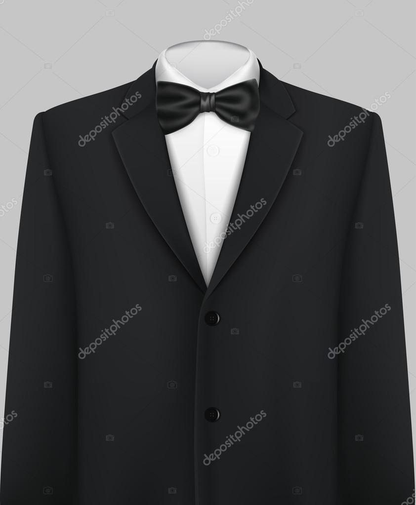 Tuxedo background with bow and tie — Stock Photo © siak10b #37958985