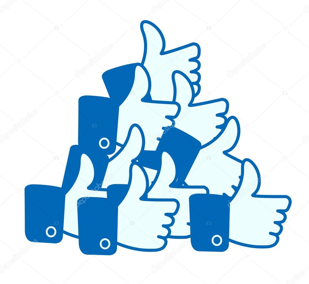We love it, many like thumbs up button — Stock Vector © pikachyyyy ...