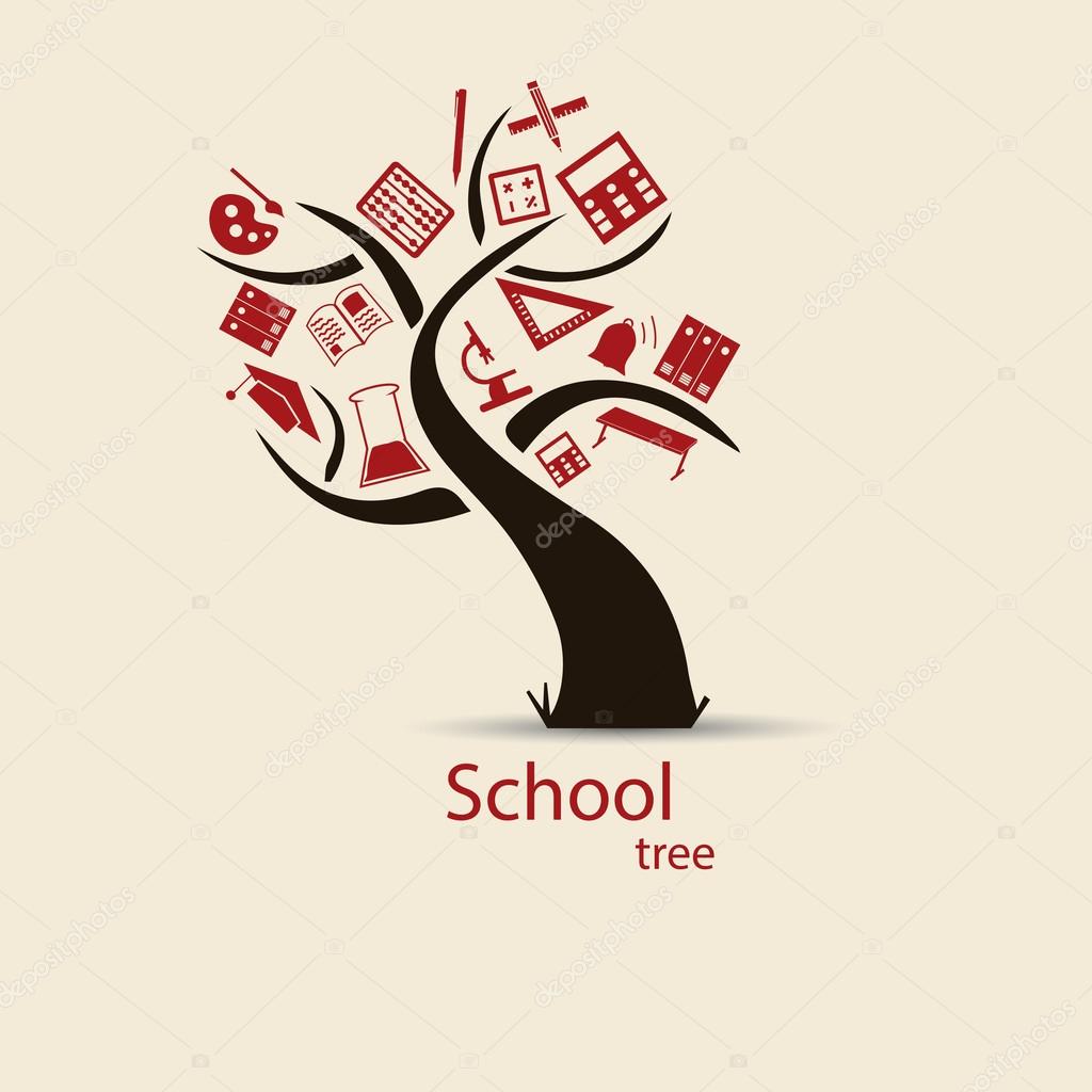 School tree Stock Vector Image by ©michalsochor #44818121