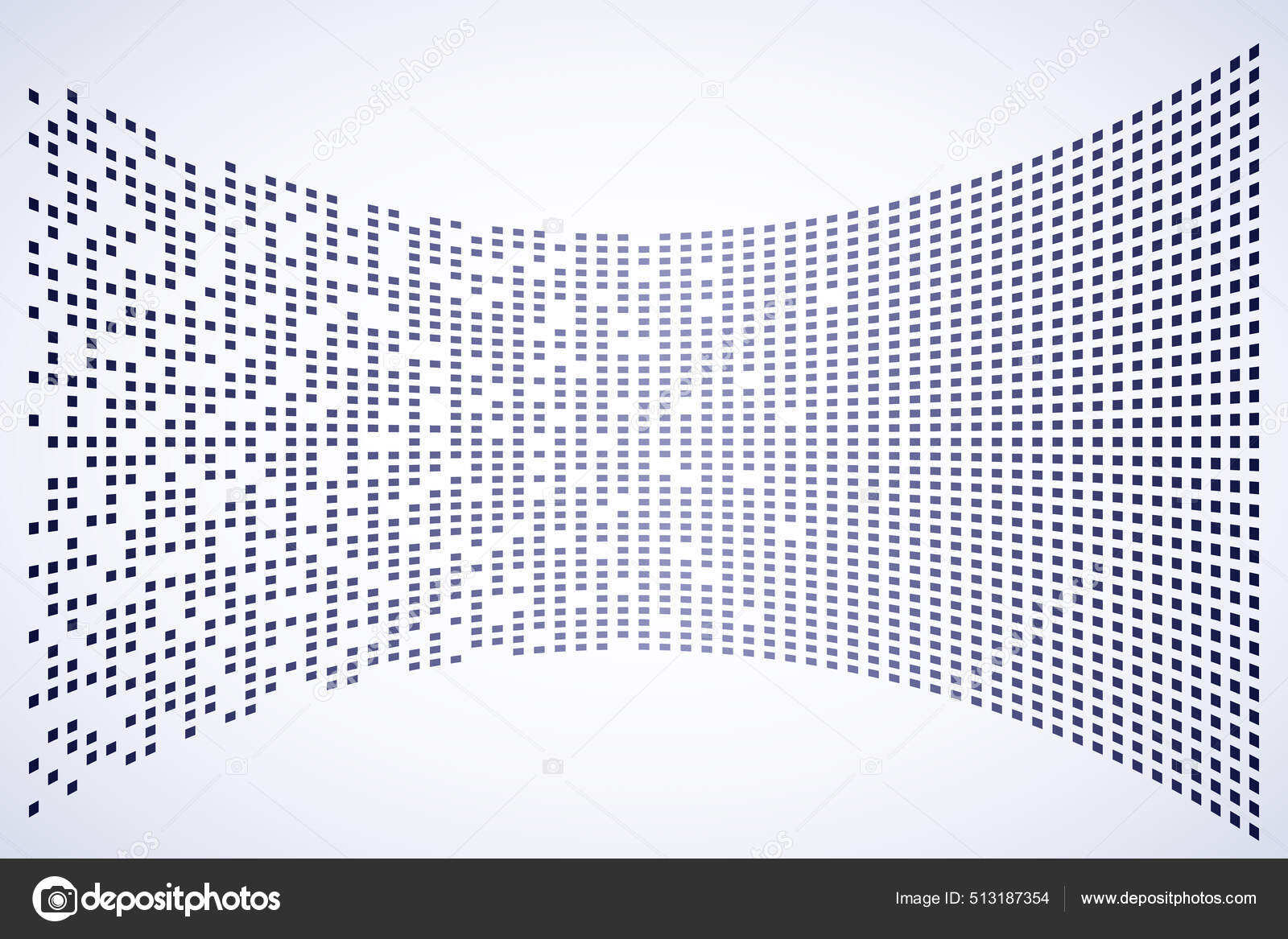 Volume data digital melengkung. Proses visualisasi pengumpulan ...