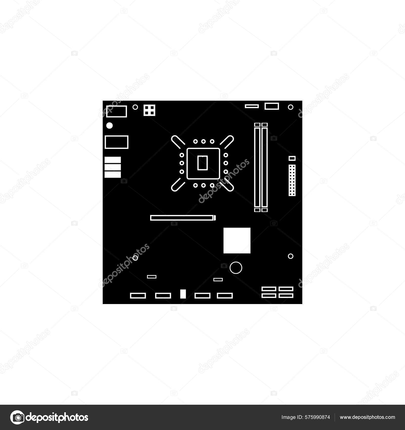 Motherboard High Resolution Logo Design Stock Photo by ©Miswanto 575990874