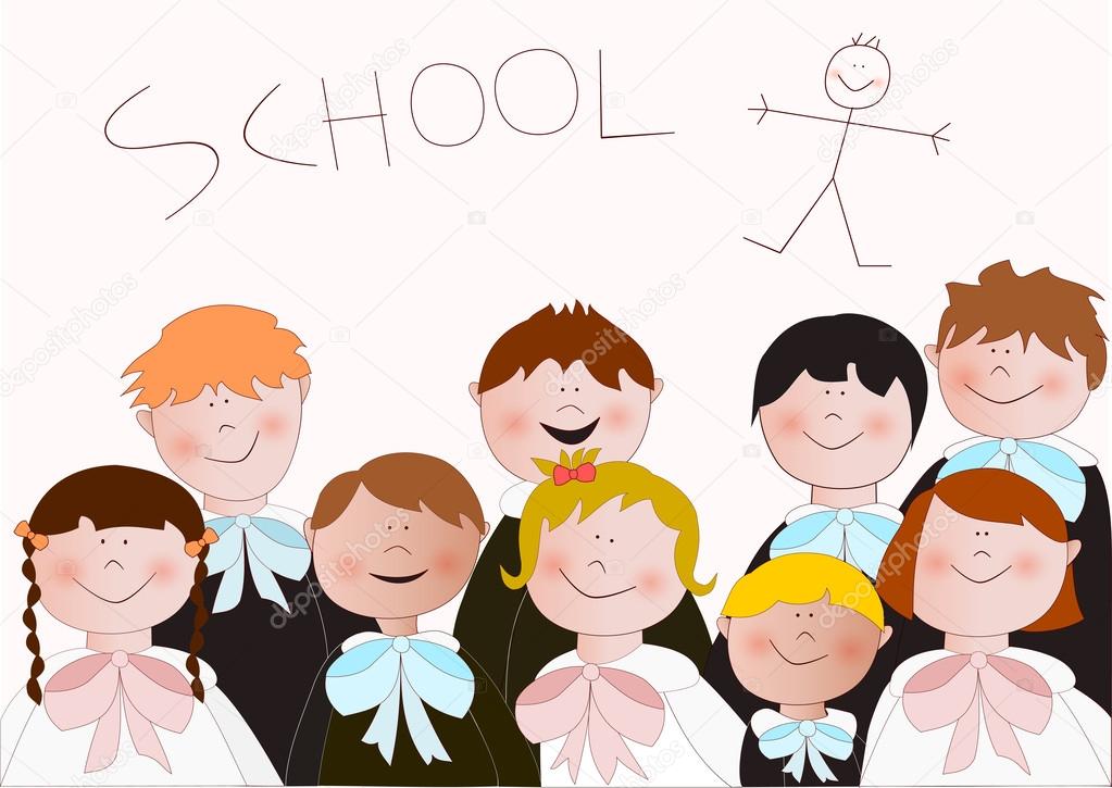 Escolares. Vector de stock #37642049 de ©alenaif