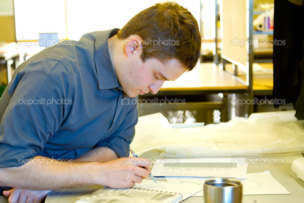 College Student Drafting Architecture — Stock Photo © joshuarainey ...