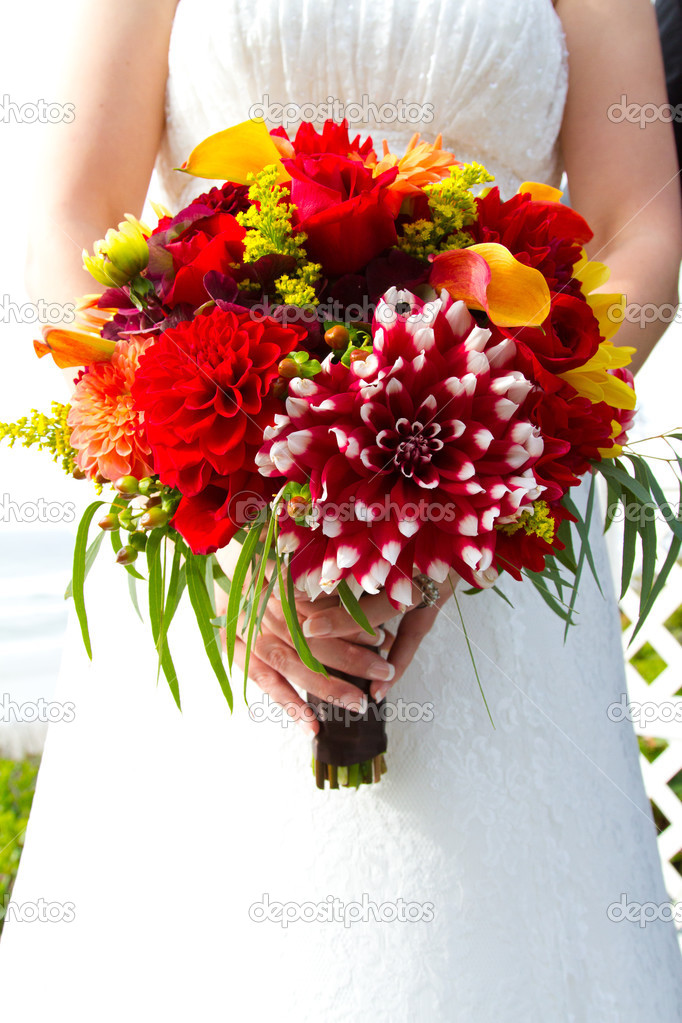 Bride Holding Bouquet — Stock Photo © joshuarainey #37081457