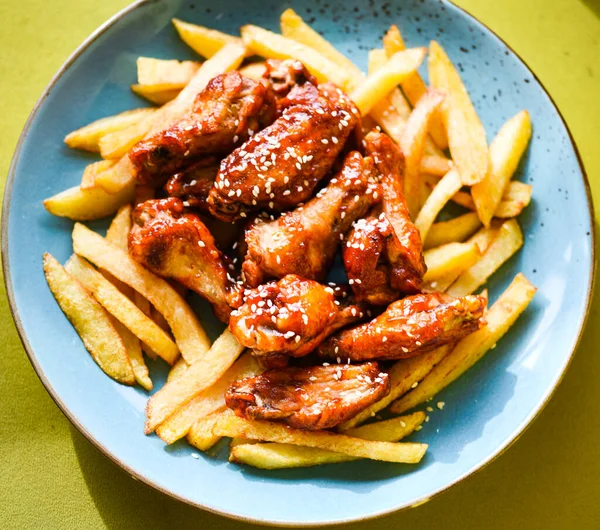 Wings and fries Stock Photos, Royalty Free Wings and fries Images ...