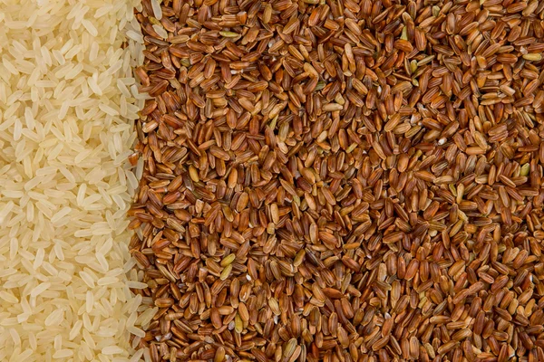 Stripes of parboiled rice and red rice, texture - Stock Image - Everypixel