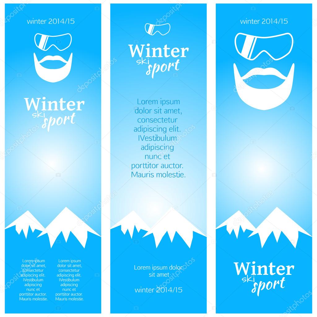 Ski element. Sun. Vector background. Stock Vector by ©ZsmArt 43089201