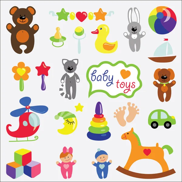 Baby toy stickers — Stock Vector © mocoo2003 #10545926