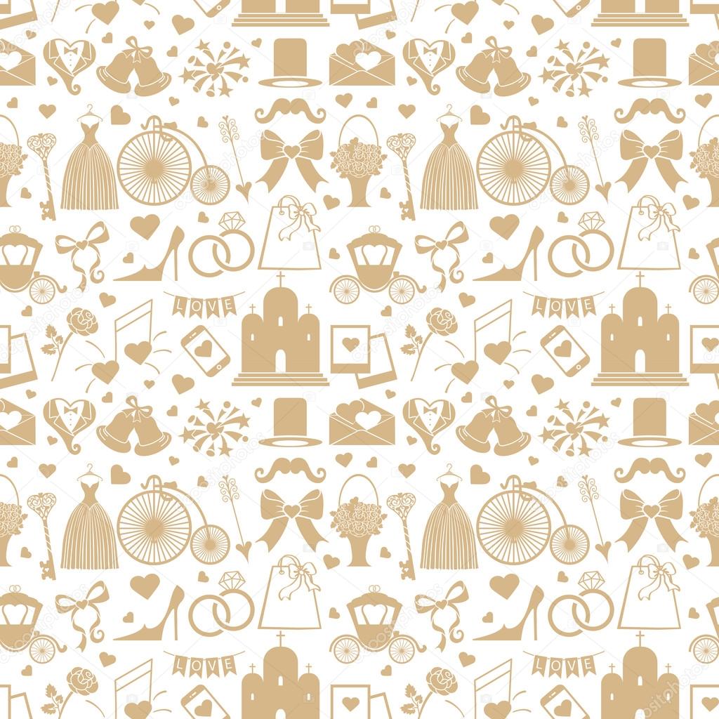 Wedding elements in seamless pattern — Stock Photo © Tatiana_Kost #49624219