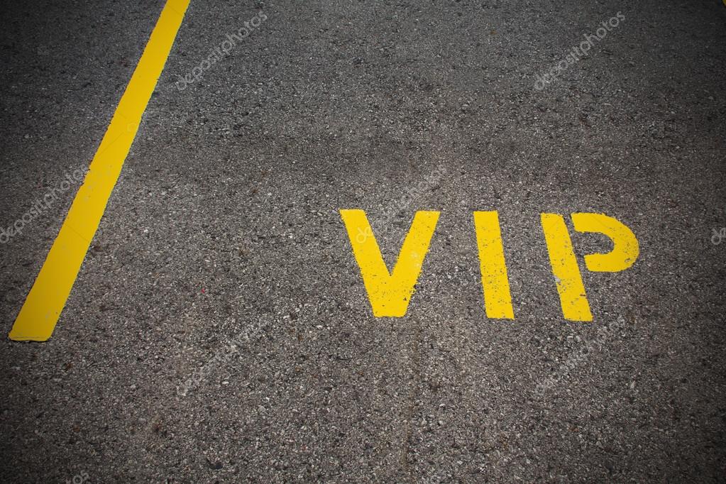 VIP service symbol with a first class reserved parking with a bl ...