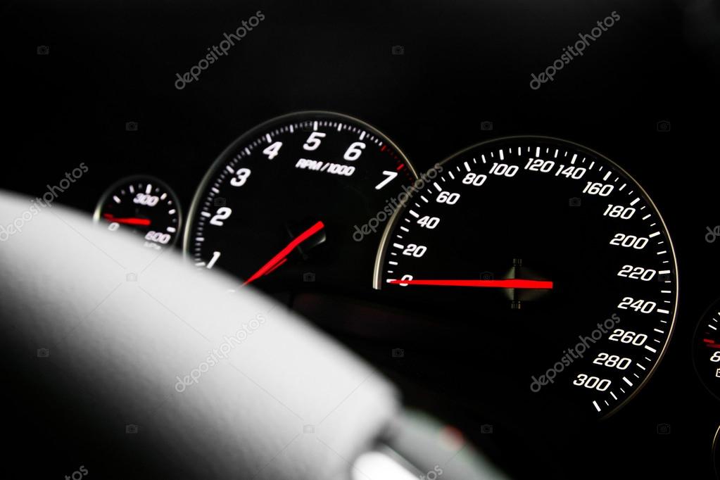 Speedometer race car — Stock Photo © microlite #40841137
