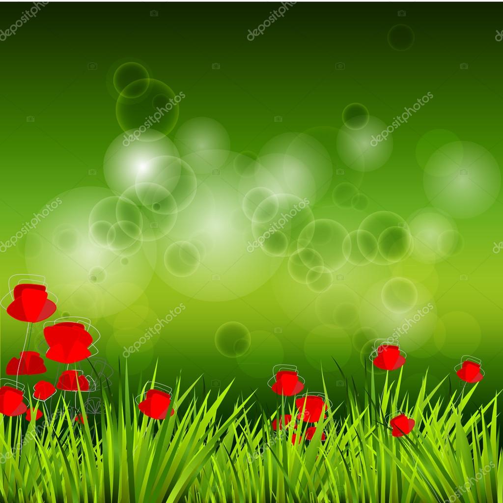 Beautiful spring background, illustration. Stock Vector Image by ...