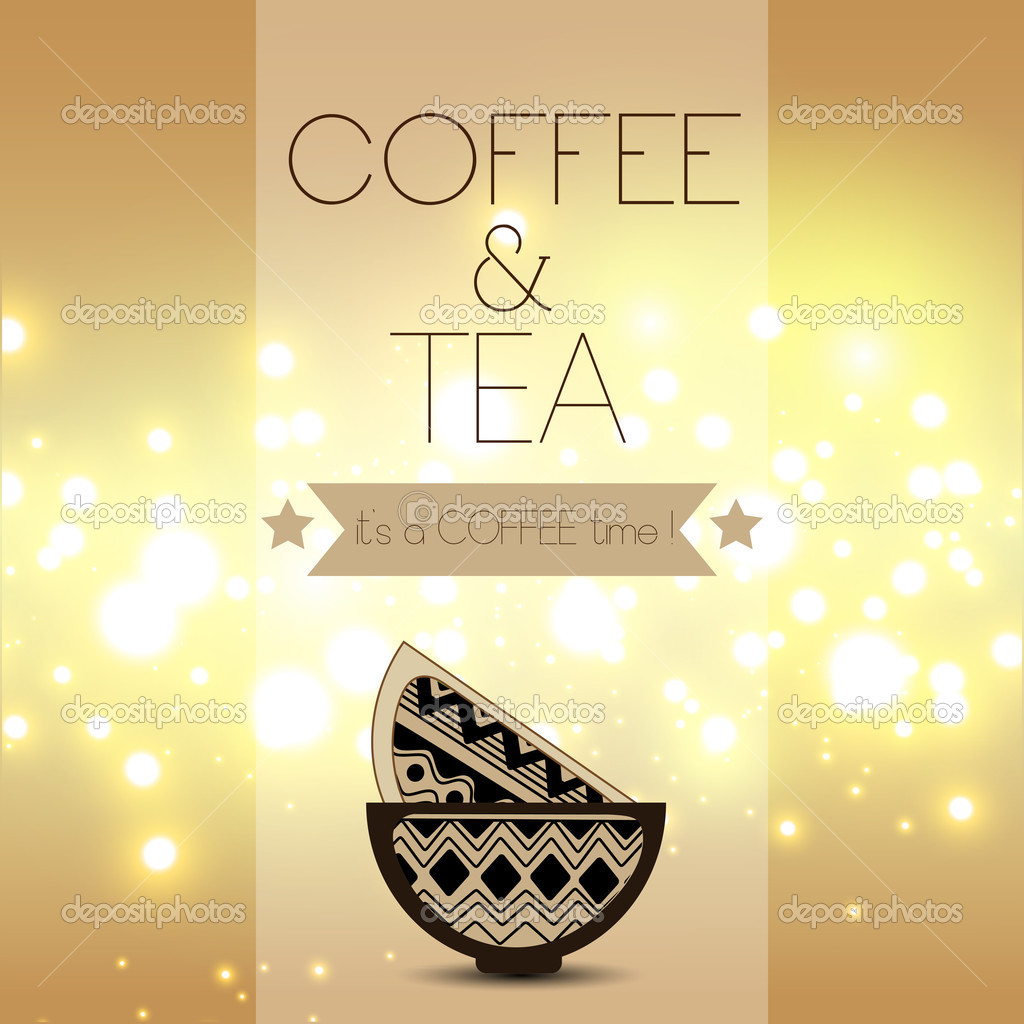 Tea and Coffee time card Stock Vector Image by ©szikszaizsuzsa #49437739