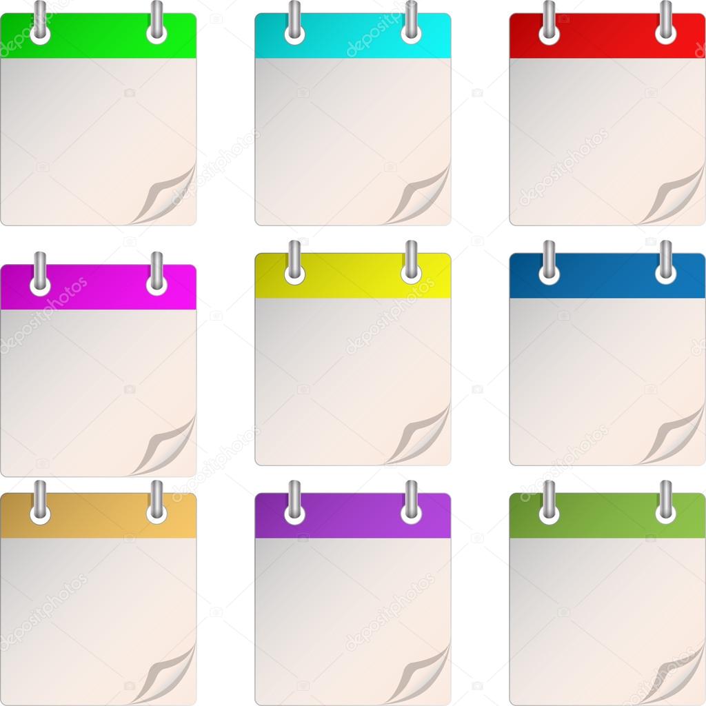 Calendar collection Stock Vector Image by ©andrijamarkovic #38998499